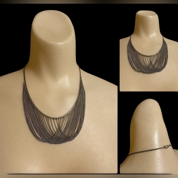 Vintage | Jewelry | Vintage Sterling Waterfall Bib Necklace Sterling ...